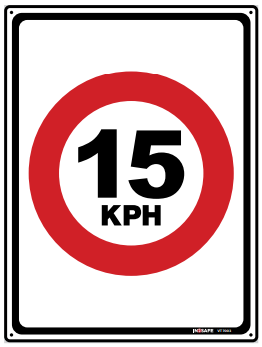 PVC Safety Sign 15kph – Sprayshop
