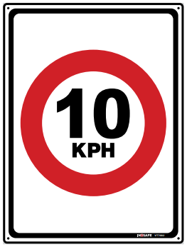 Sign 10kph 225x300mm – Sprayshop
